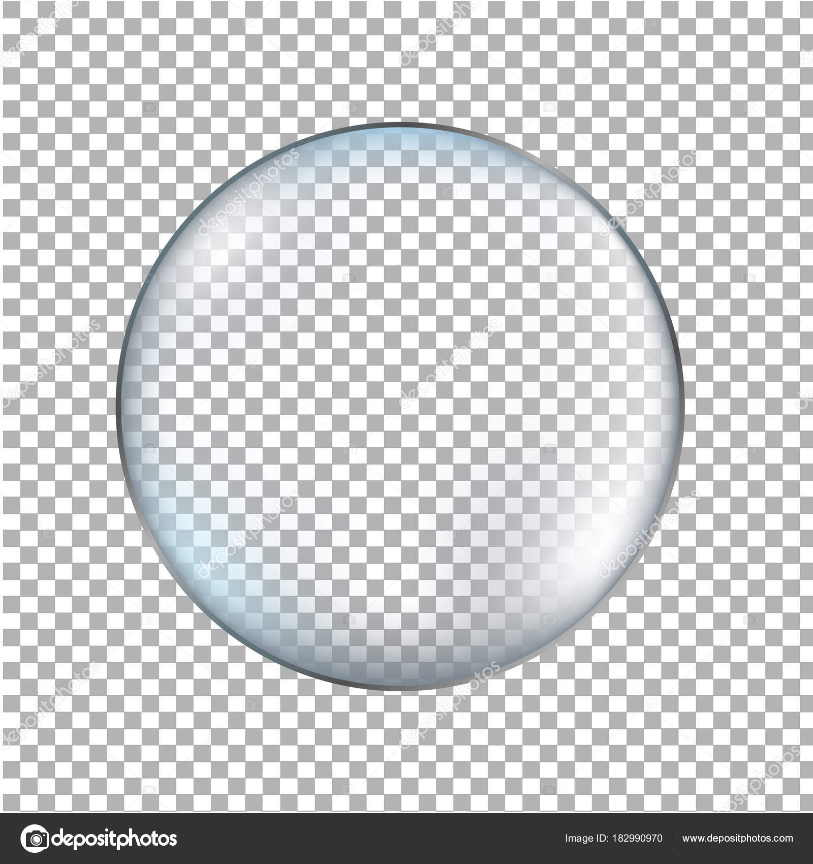 Transparent Glass Ball Checkered Background Vector Illustration — Stock ...