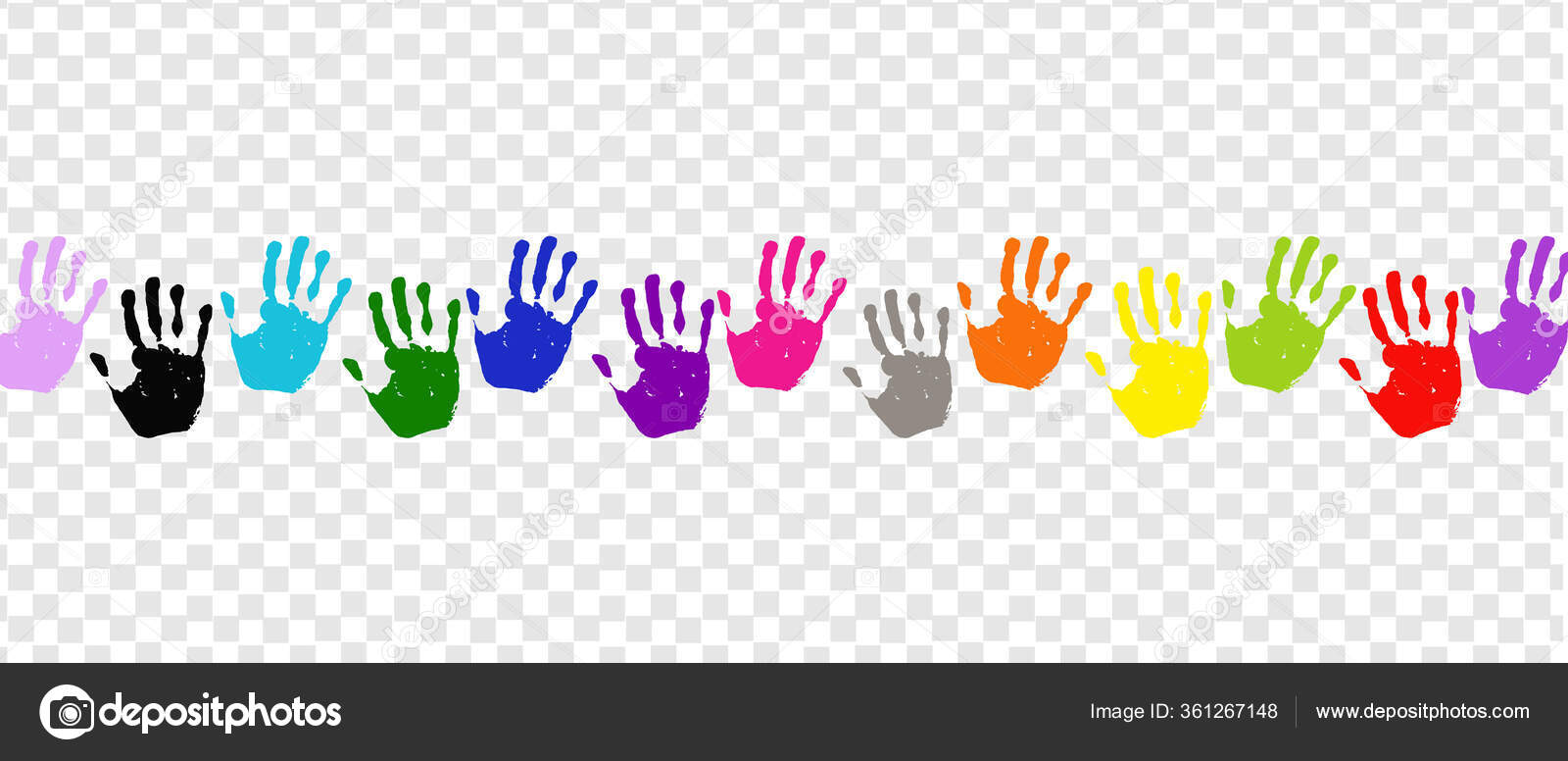 Hand Print Isolated Transparent Background Stock Vector by ©barbaliss ...