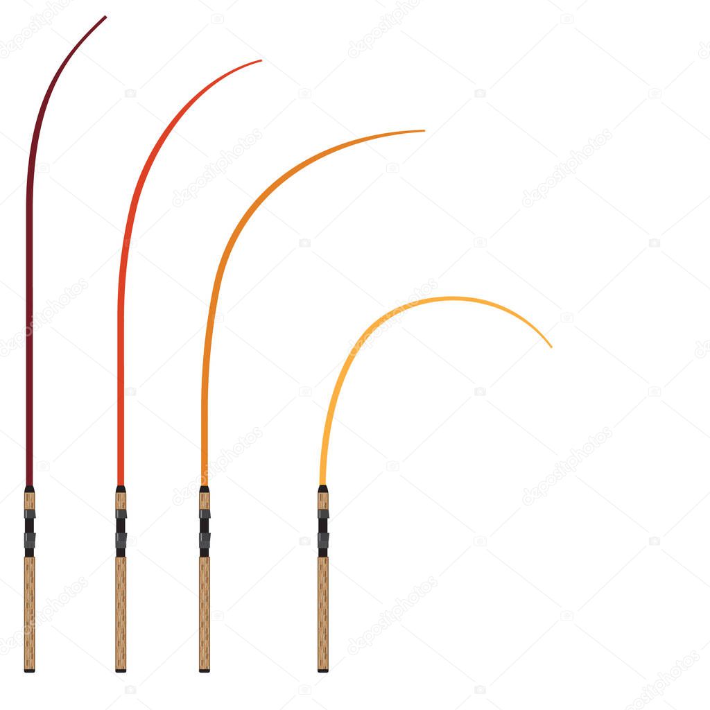 Bent Fishing Rod Clipart