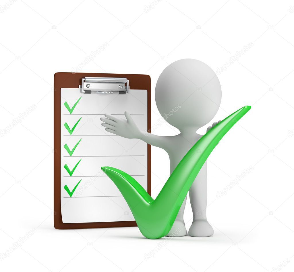 Man with a checklist Stock Photo by ©AlexanderMas 125772434