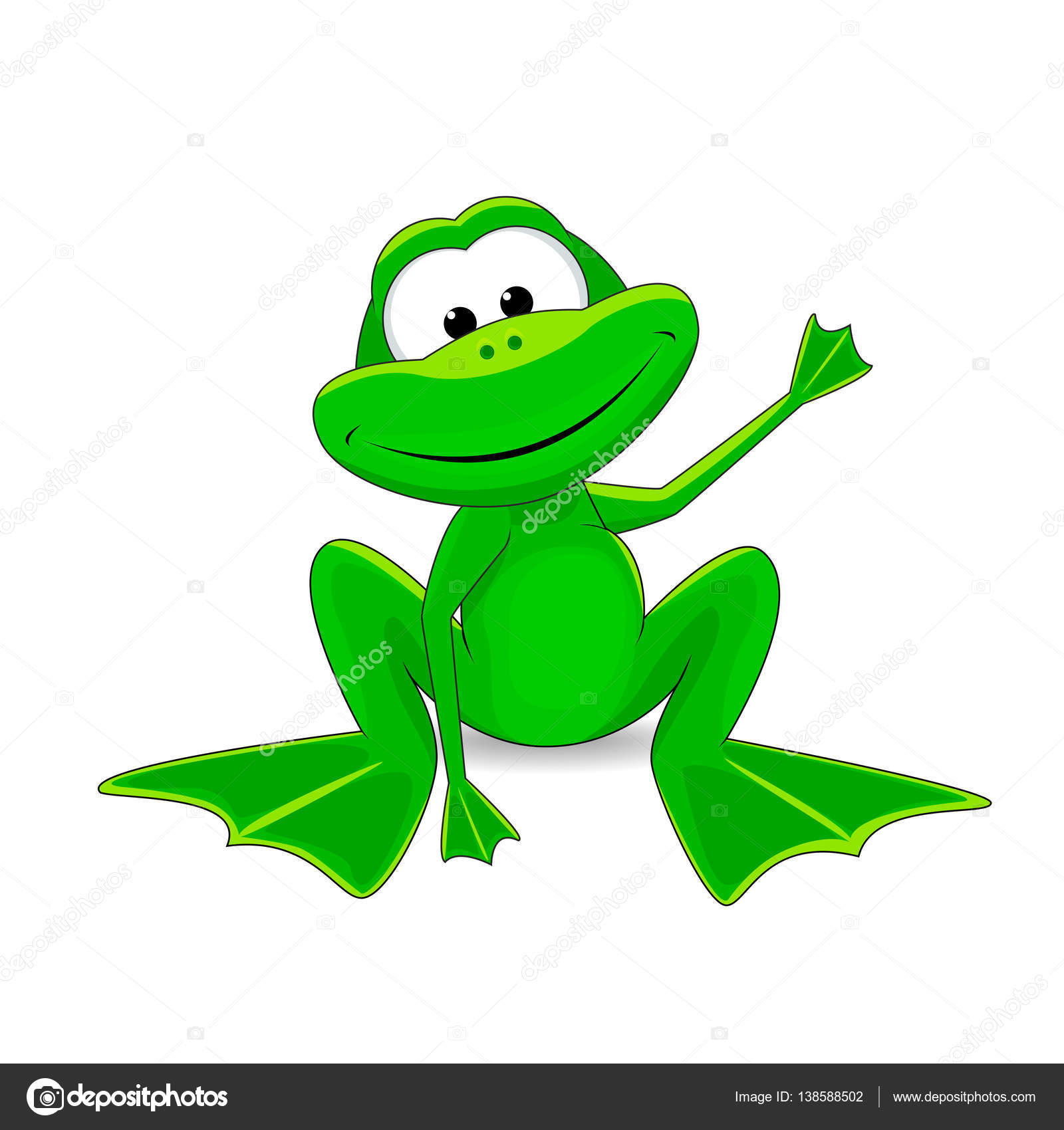 Little green frog — Stock Vector © liole #138588502