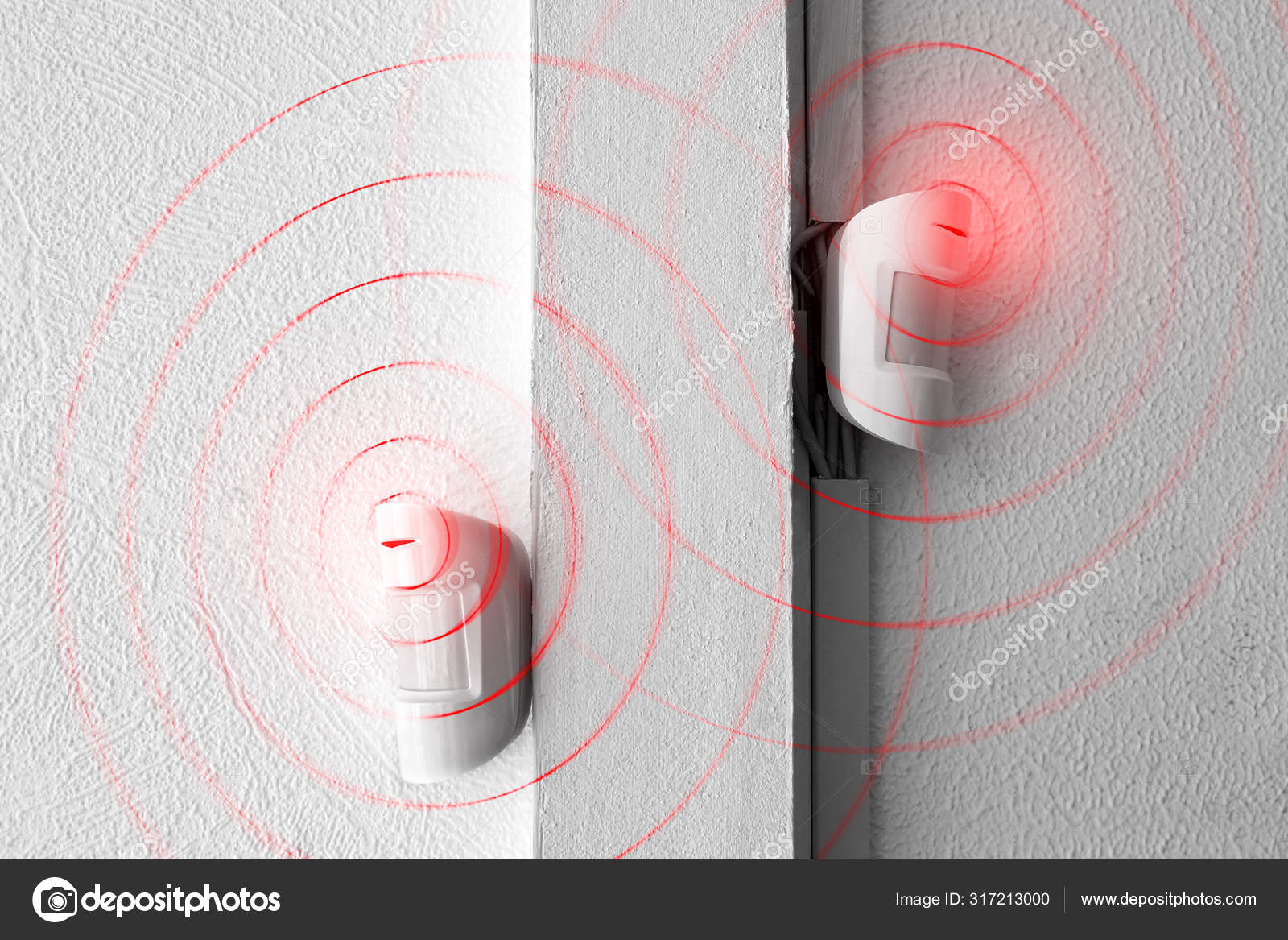 Modern motion sensors in action indoors — Stock Photo © serezniy #317213000
