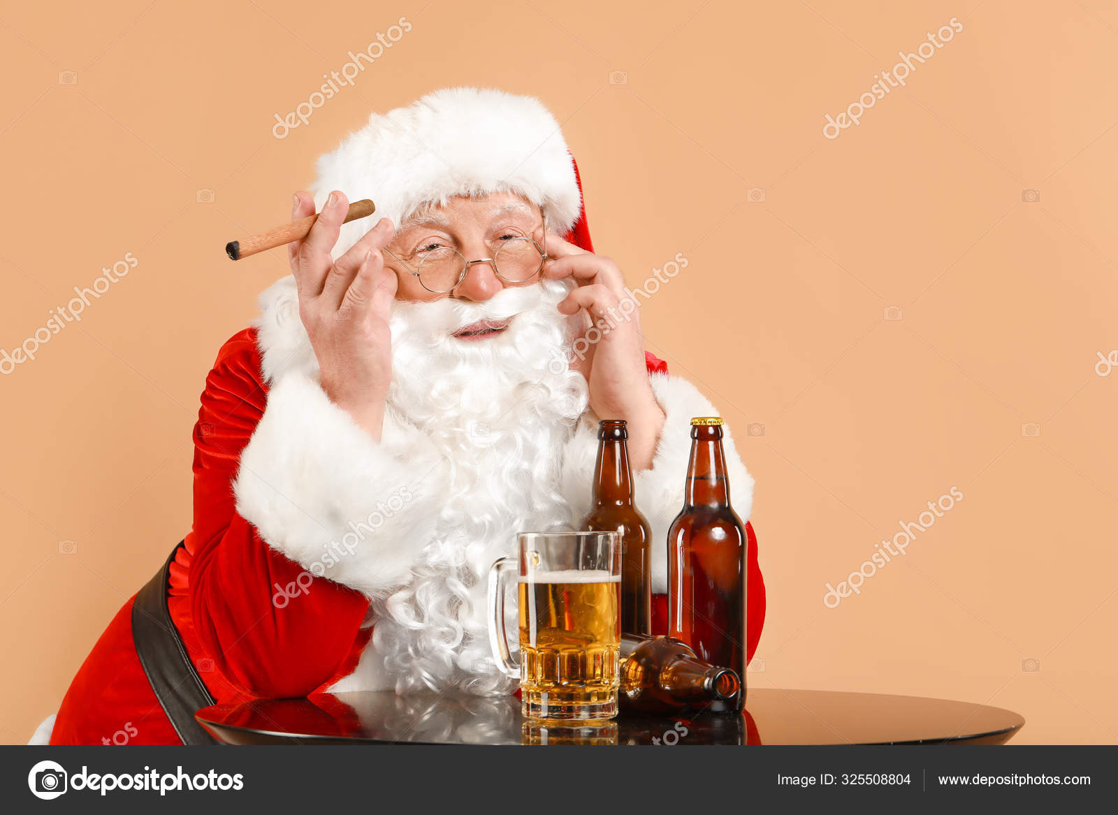 Santa Drinking Alcohol