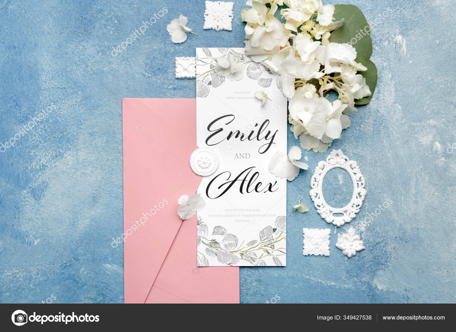 Beautiful Wedding Invitation Color Background — Stock Photo © serezniy ...