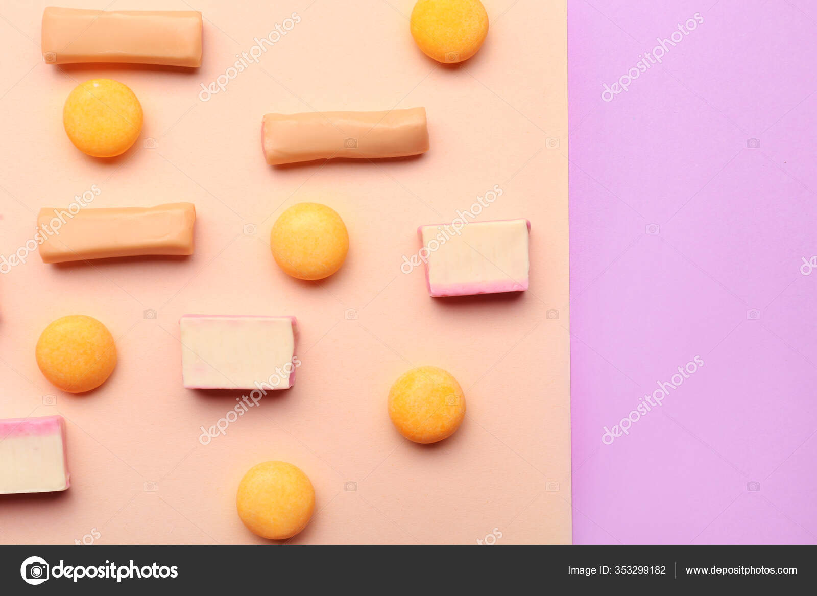 Different Chewing Gums Color Background — Stock Photo © serezniy #353299182