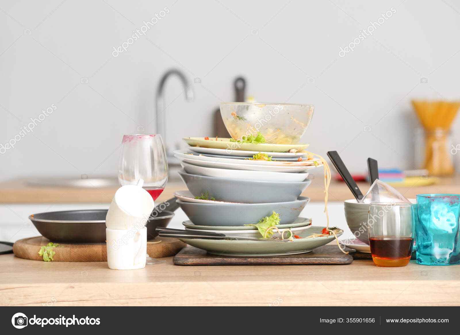 Pile Dirty Dishes