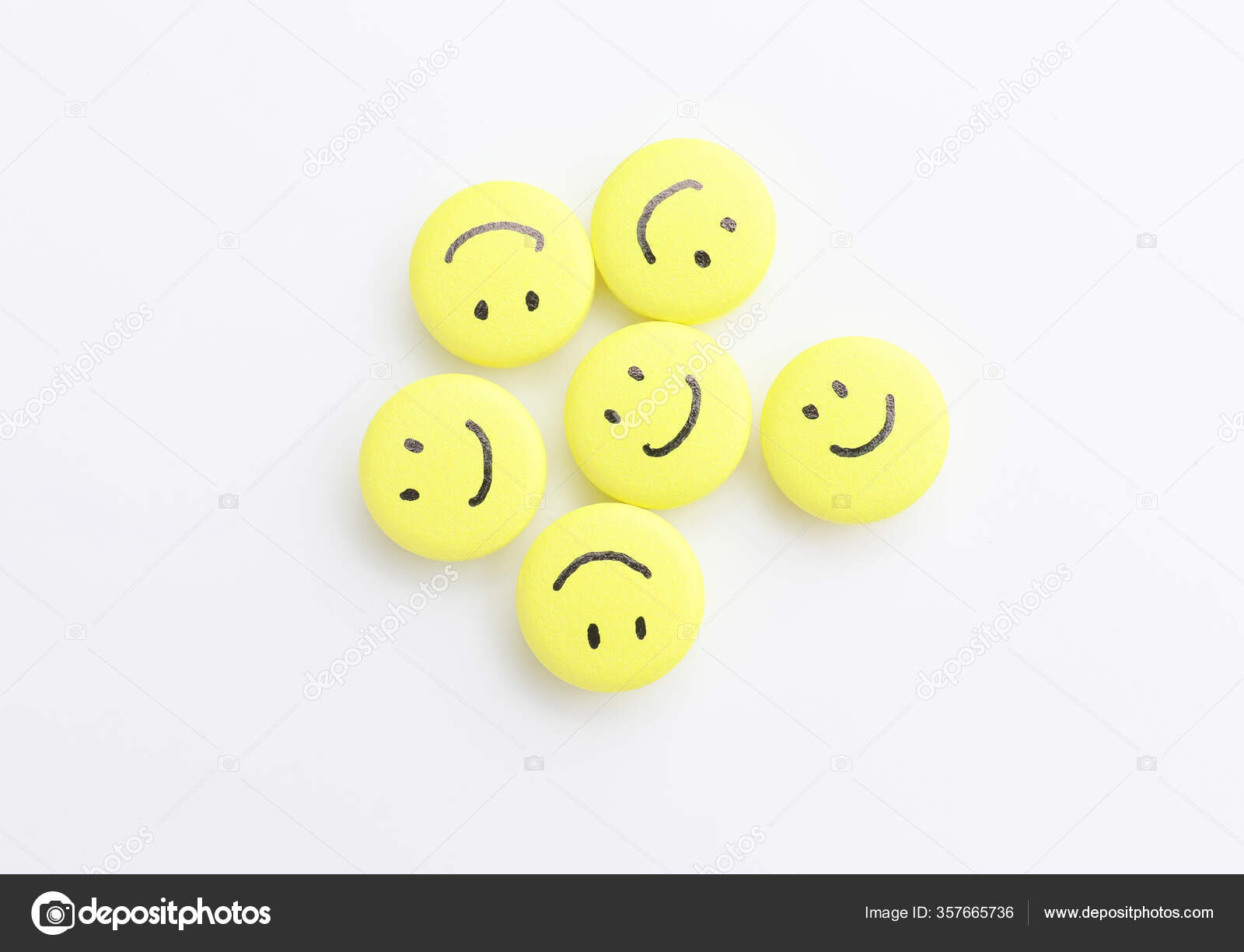Pills Drawn Happy Faces White Background — Stock Photo © serezniy ...