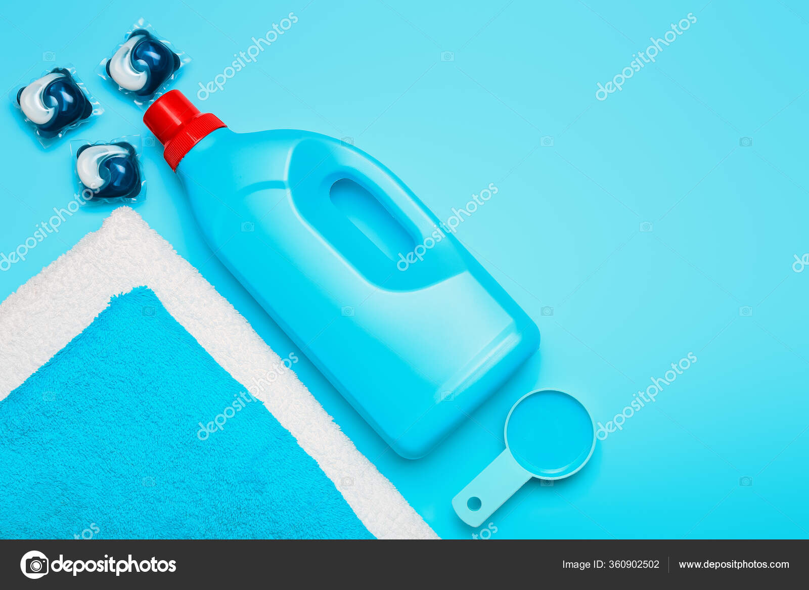 Composition Laundry Detergents Color Background Stock Photo by ...