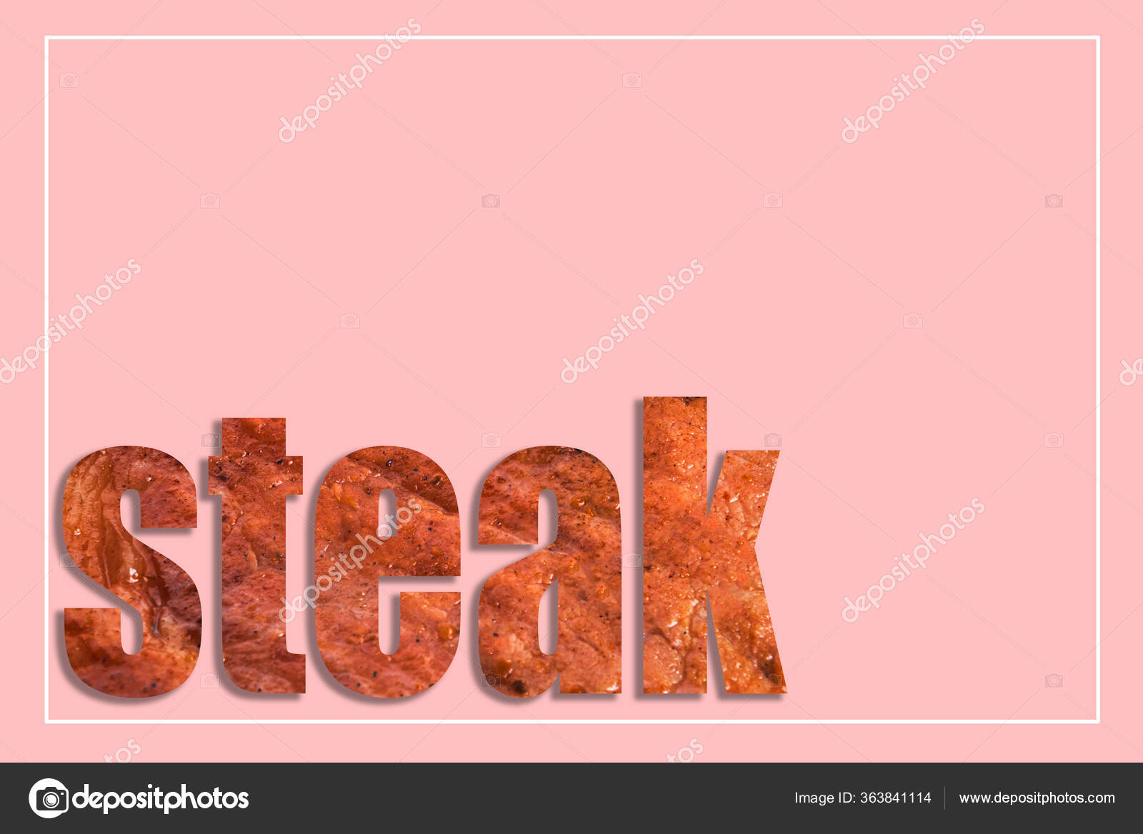 Word Steak Color Background Stock Photo by ©serezniy 363841114