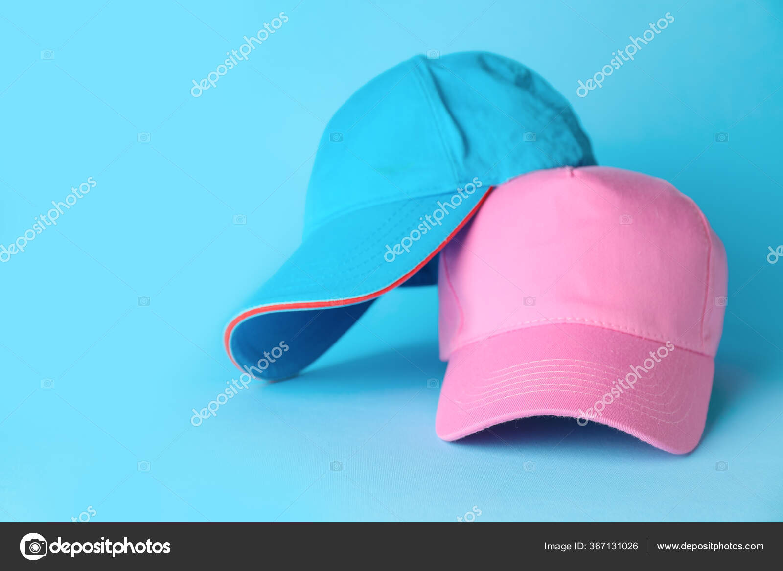 Blank Caps Color Background Stock Photo by ©serezniy 367131026