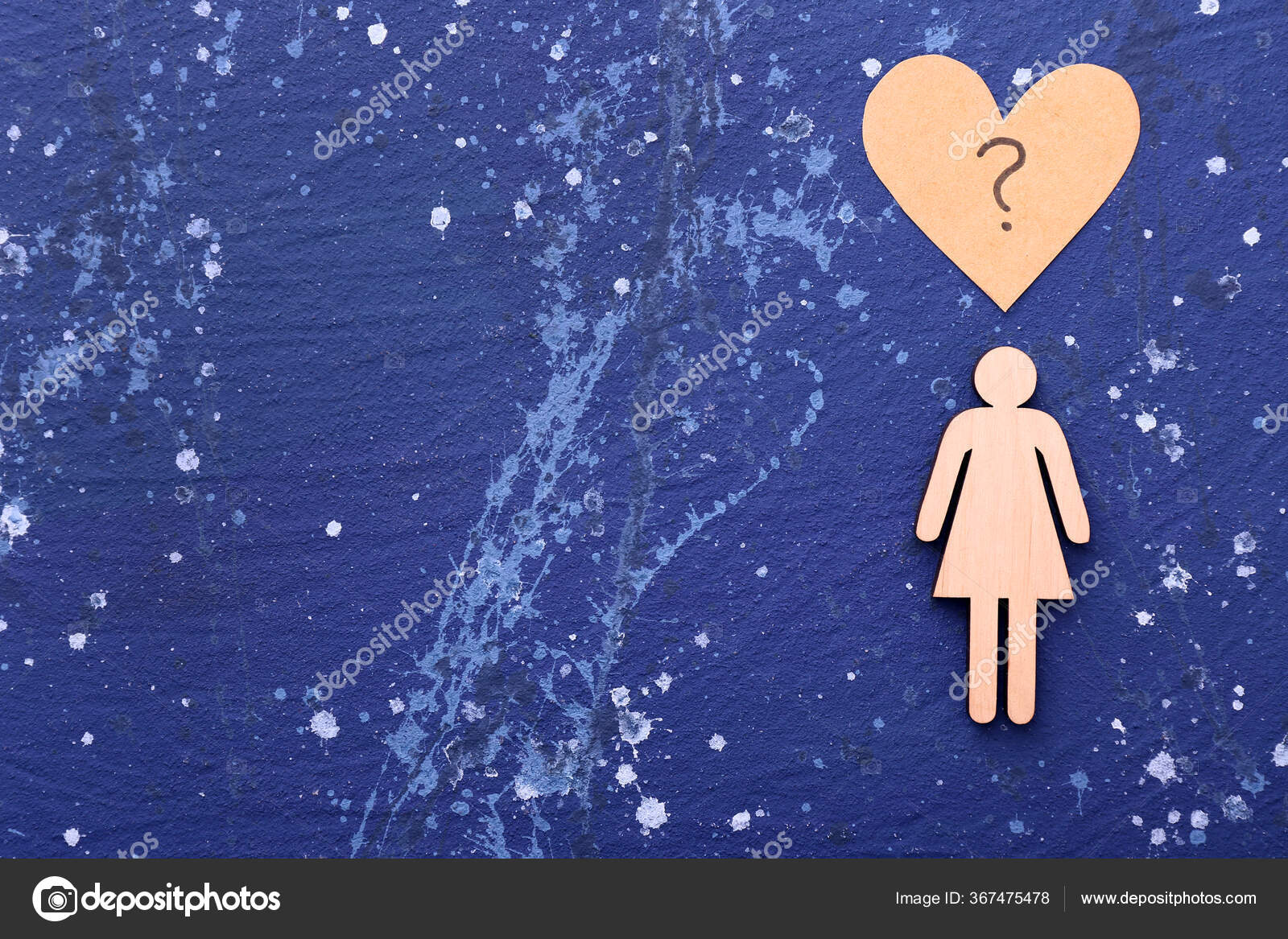 Female Figure Question Mark Color Background Concept Transgender Stock ...