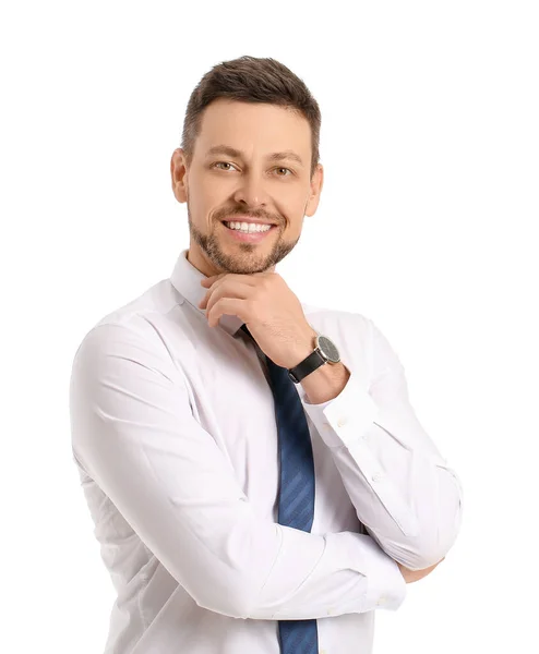 Portrait of handsome businessman on white background Stock Photo by ...