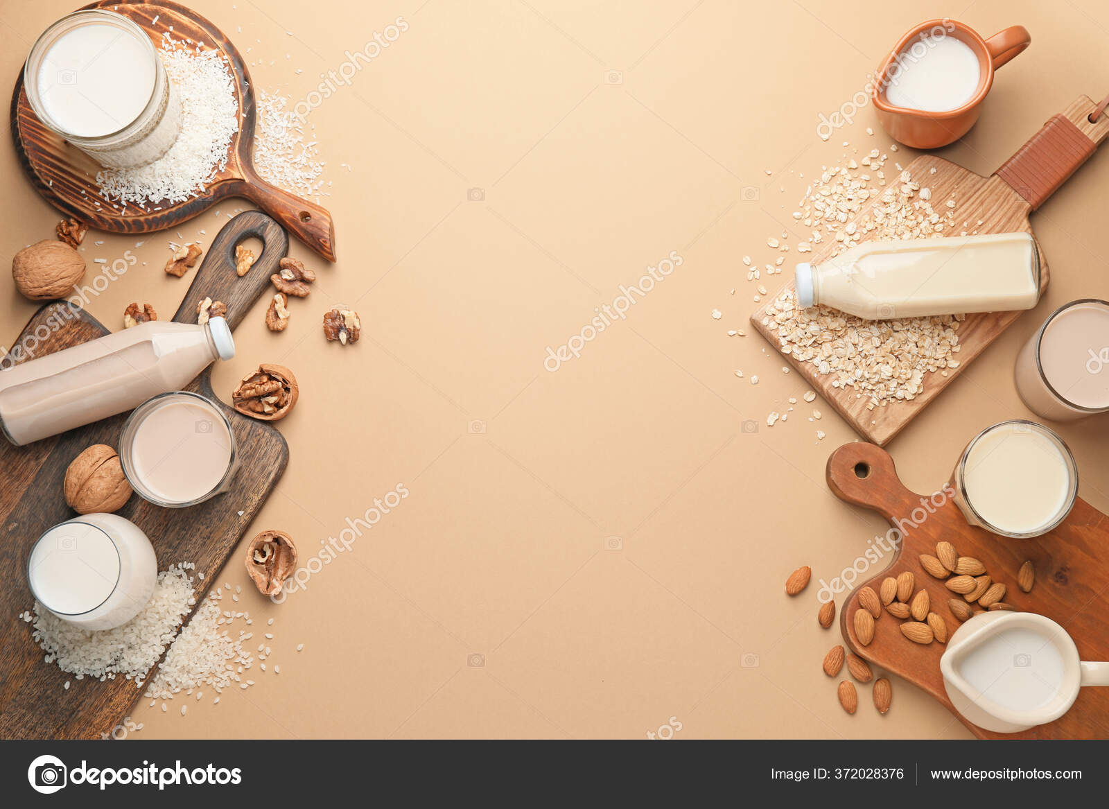 Different Milk Color Background Stock Photo by ©serezniy 372028376