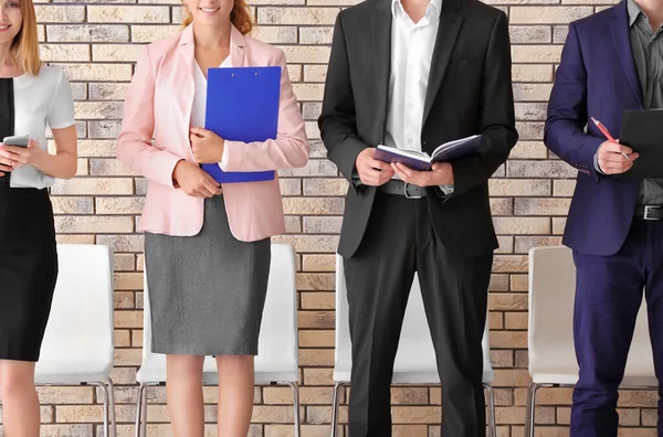 Group People Waiting Job Interview White Background Stock Photo by ...