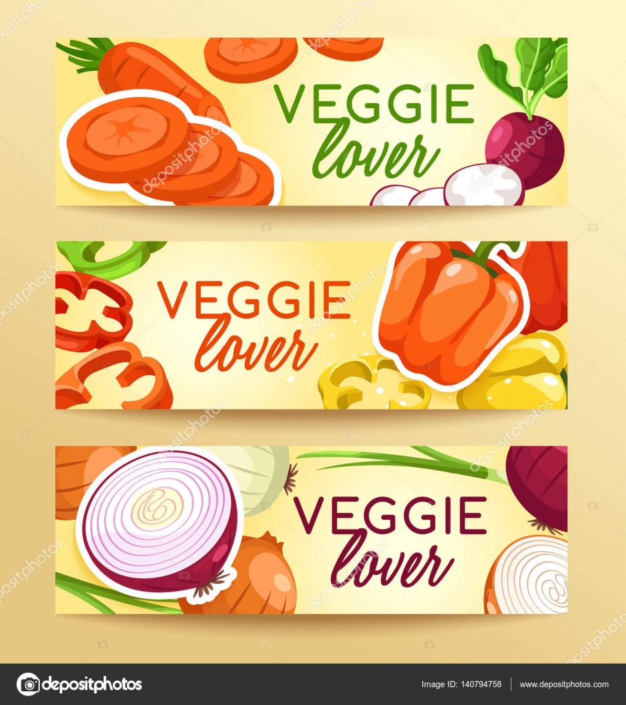 Vegetable Elements : Veggie Lover : Vector Illustration Stock Vector by ...