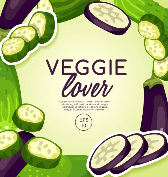 Vegetable Elements : Veggie Lover : Vector Illustration Stock Vector by ©daraon 140794758