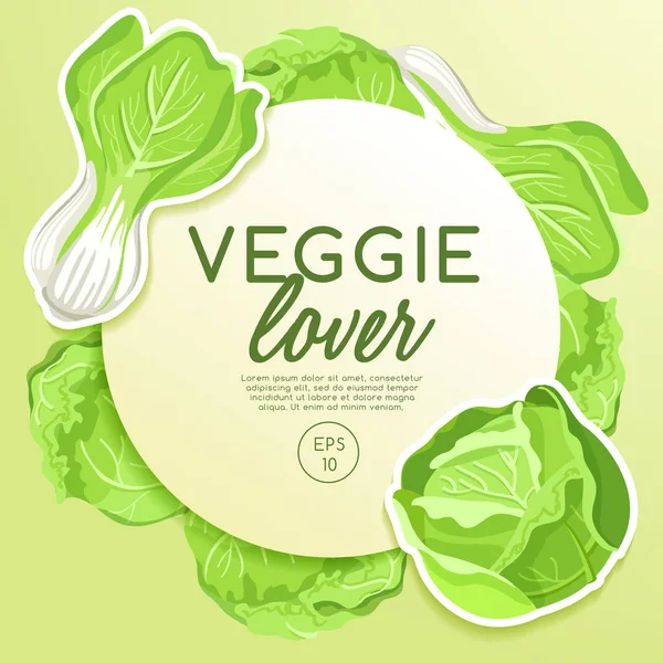 Vegetable Elements : Veggie Lover : Vector Illustration Stock Vector by ...