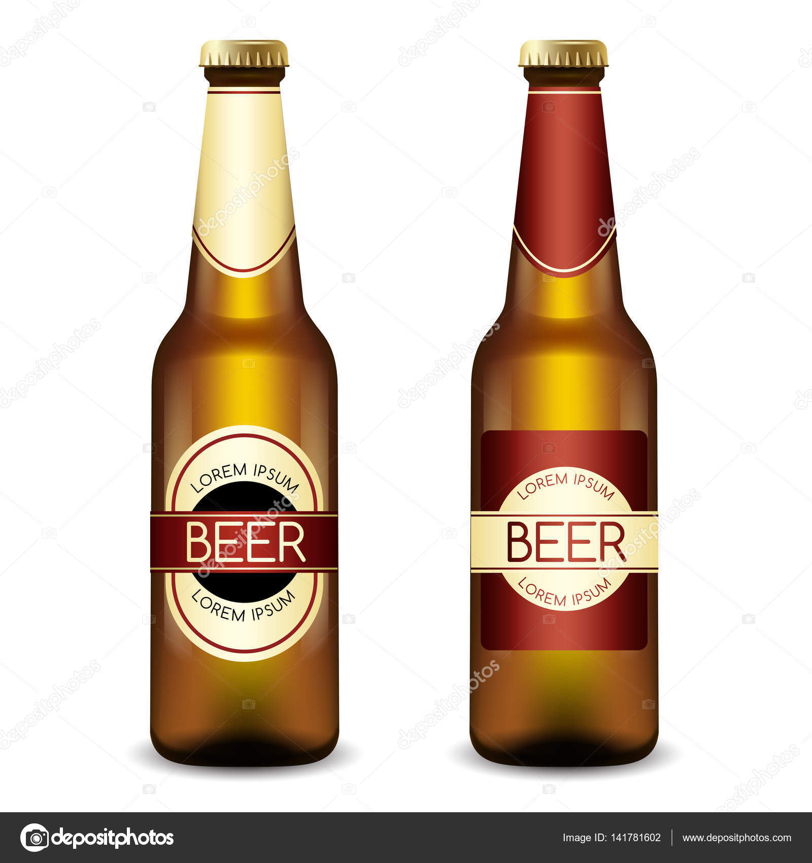 Realistic Beer Bottles : Vector Illustration Stock Vector by ©daraon ...