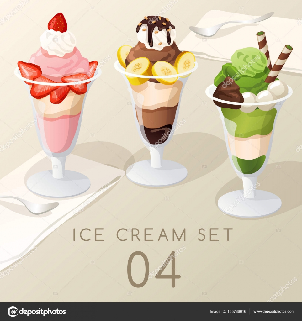 Ice Cream Sundae Vector