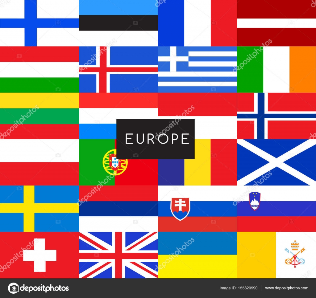 Europa: Banderas del mundo: Ilustración vectorial Vector de stock por ...