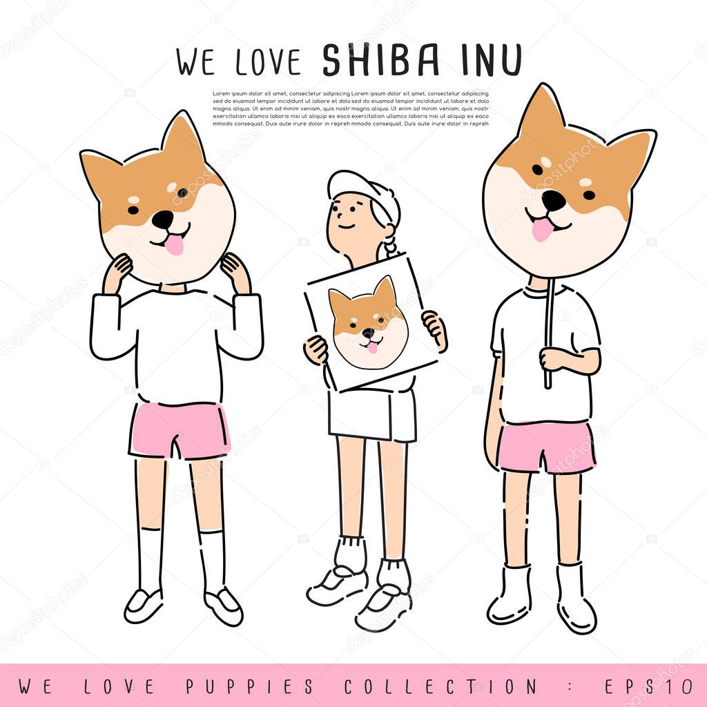 Cara de cachorro: Ilustraci n vectorial 2024