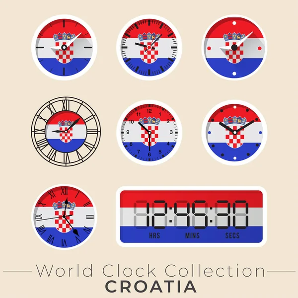 Set National Flag Clock Vector Illustration Stock Vector by ©daraon ...