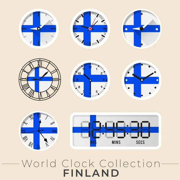 Set National Flag Clock Vector Illustration Stock Vector by ©daraon ...