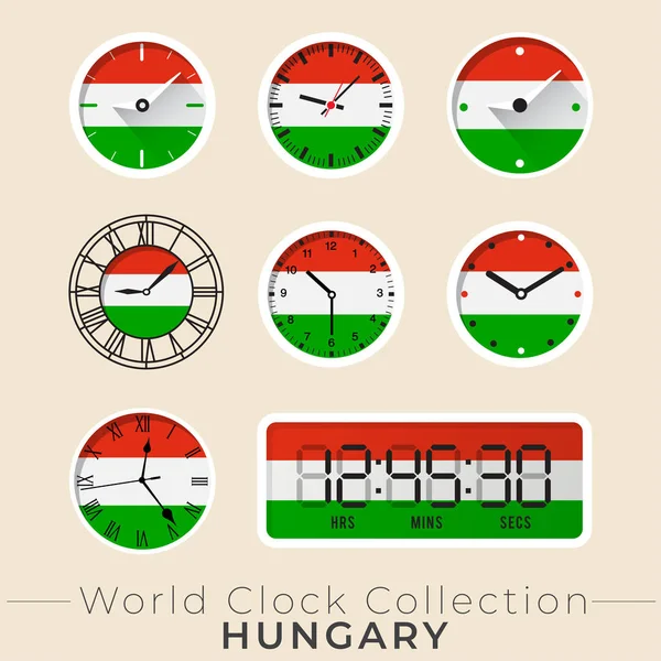 Set National Flag Clock Vector Illustration Stock Vector by ©daraon ...