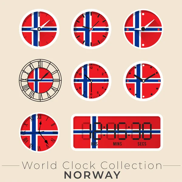 Set National Flag Clock Vector Illustration Stock Vector by ©daraon ...