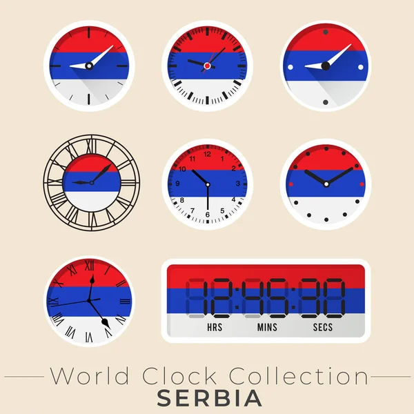 Set National Flag Clock Vector Illustration Stock Vector by ©daraon ...