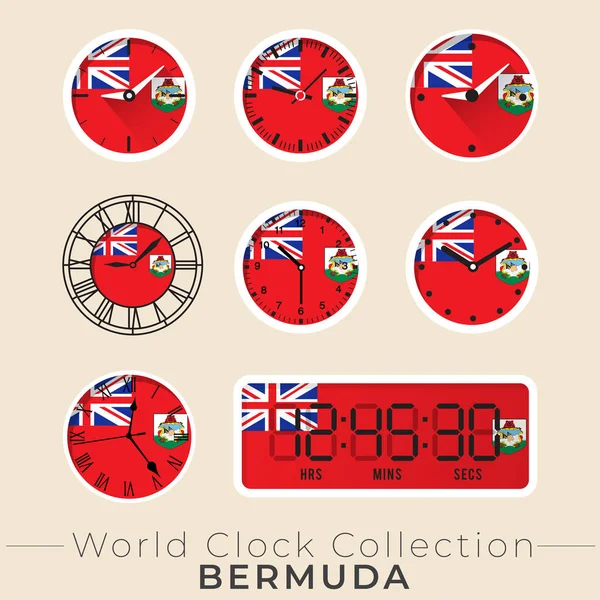 Set National Flag Clock Vector Illustration Stock Vector by ©daraon ...