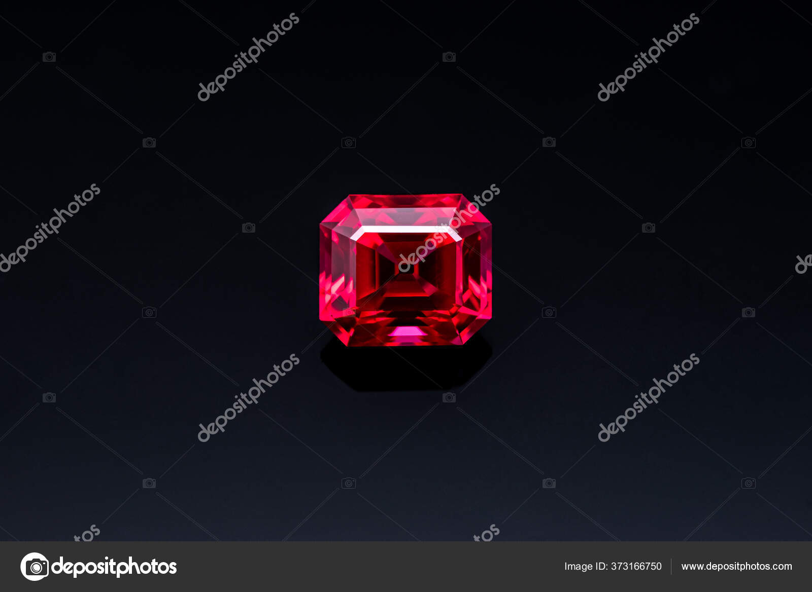 Red Ruby Sapphire Gemstone Black Background — Stock Photo ...