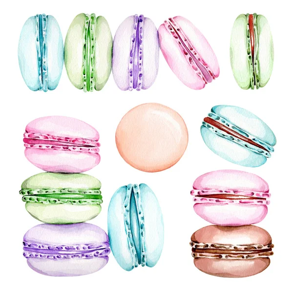Macaron watercolor Stock Photos, Royalty Free Macaron watercolor Images ...