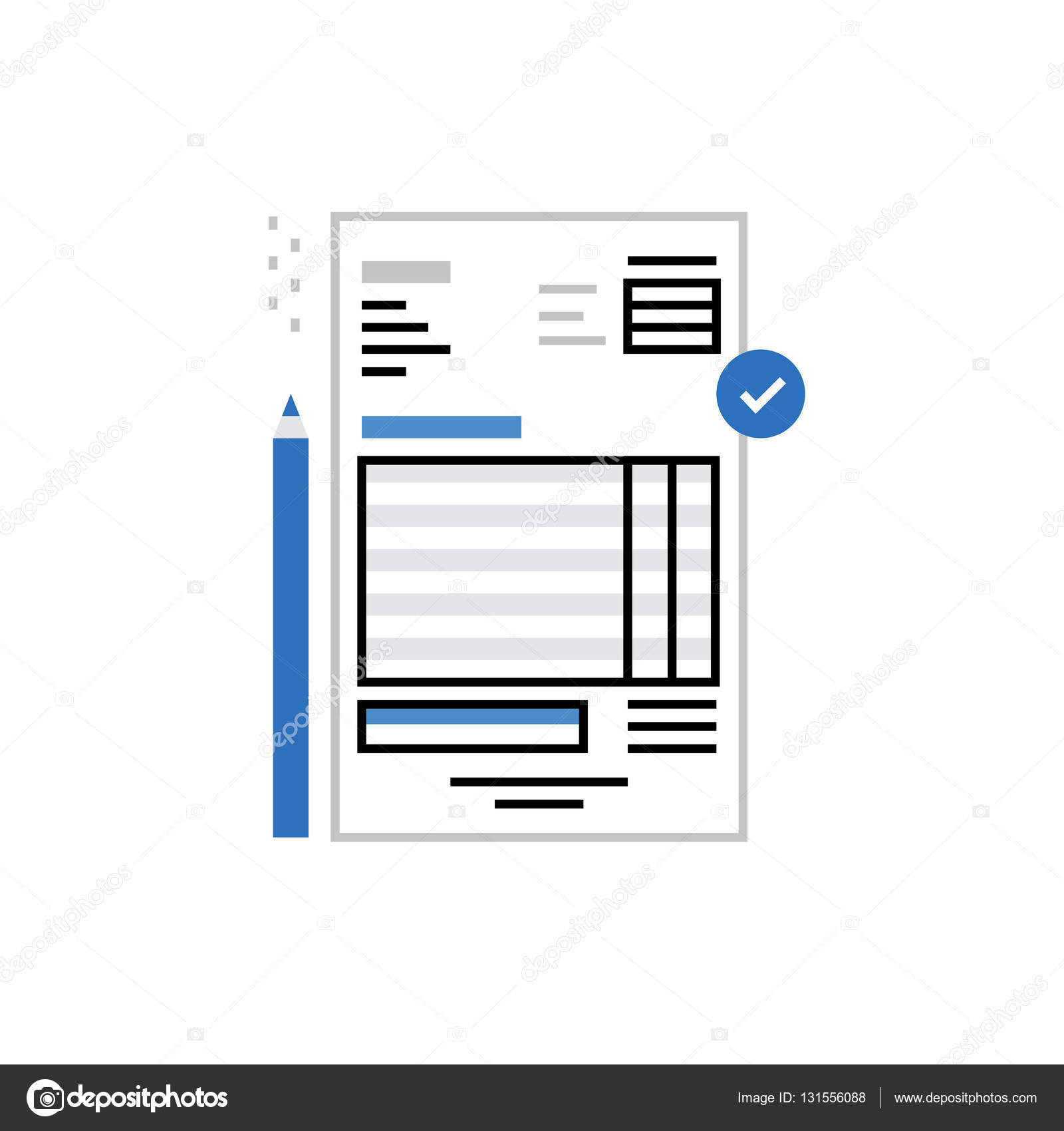 Invoice Papers Monoflat Icon Stock Vector by ©bloomua 131556088