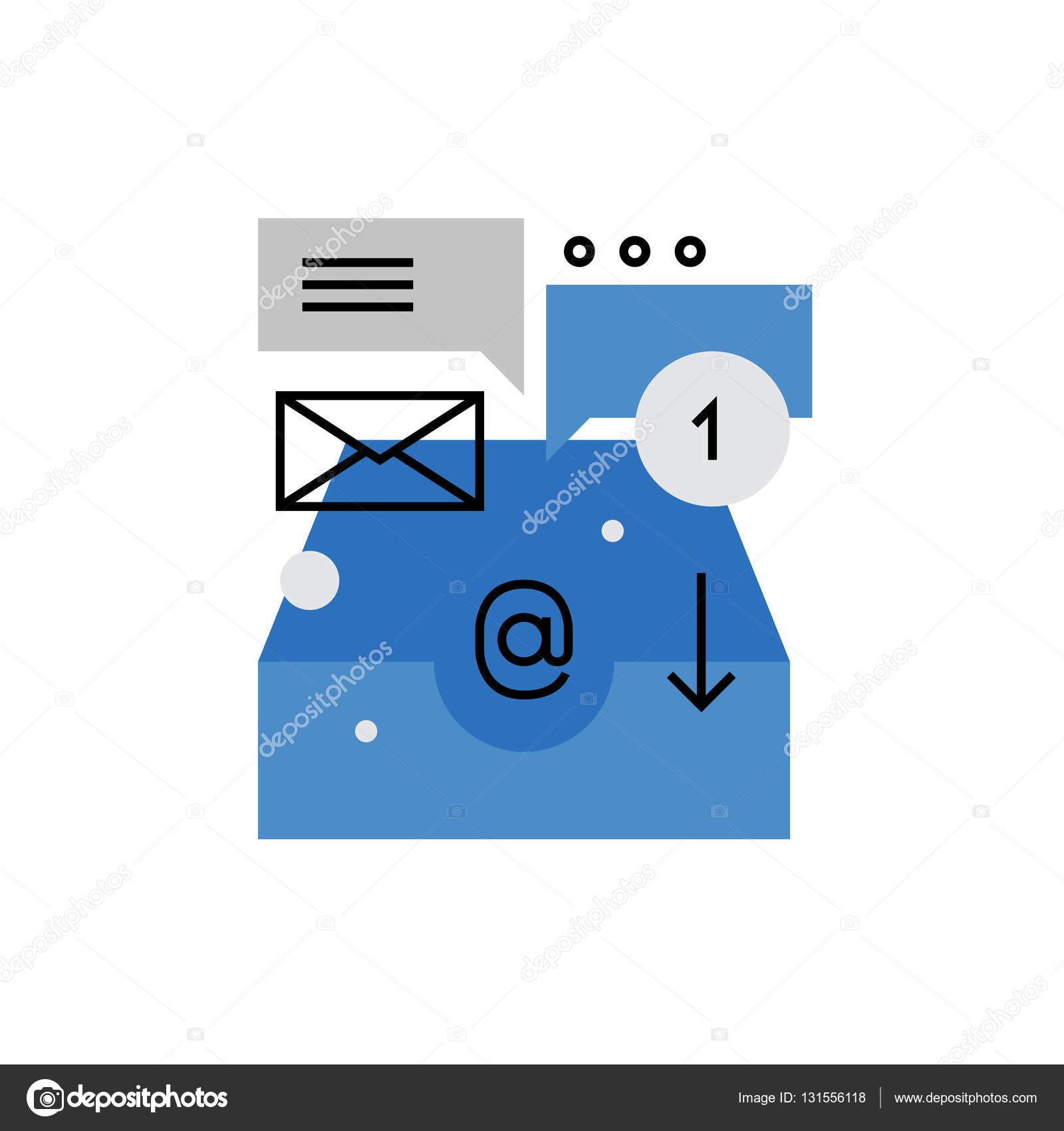 Direct Message Monoflat Icon Stock Vector Image by ©bloomua #131556118