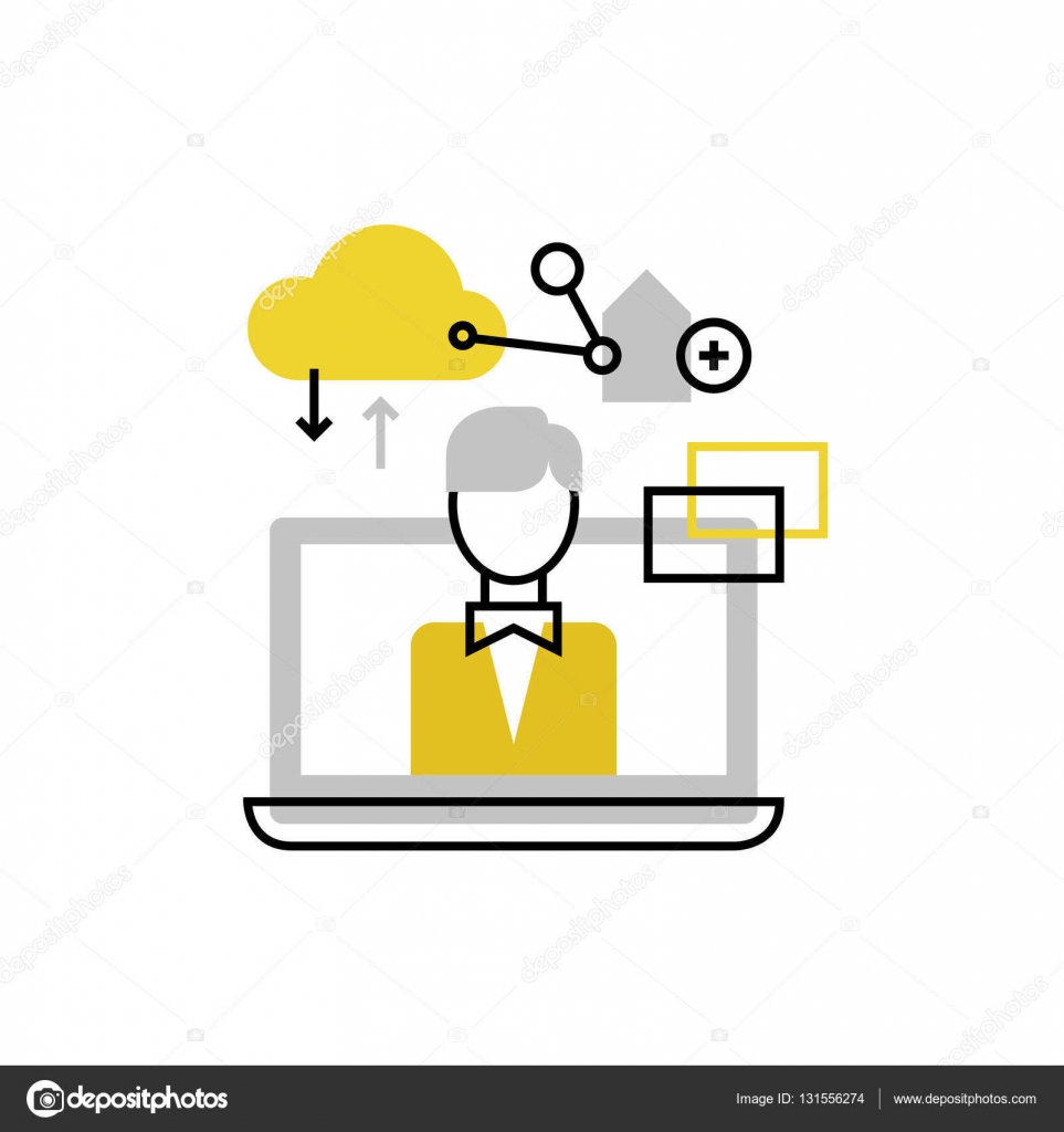 Remote Management Monoflat Icon Stock Vector by ©bloomua 131556274