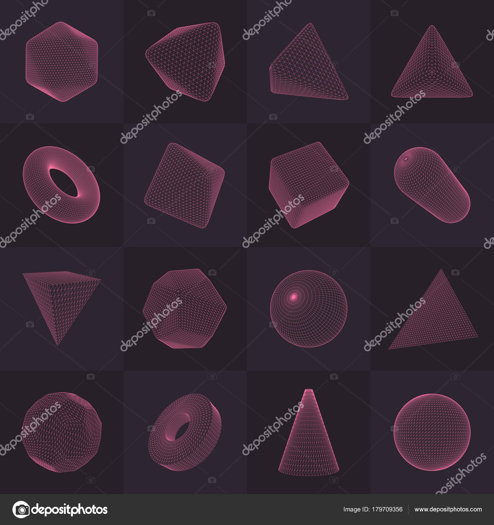 Three-dimensional Vector Shapes Collection Stock Vector by ©bloomua ...