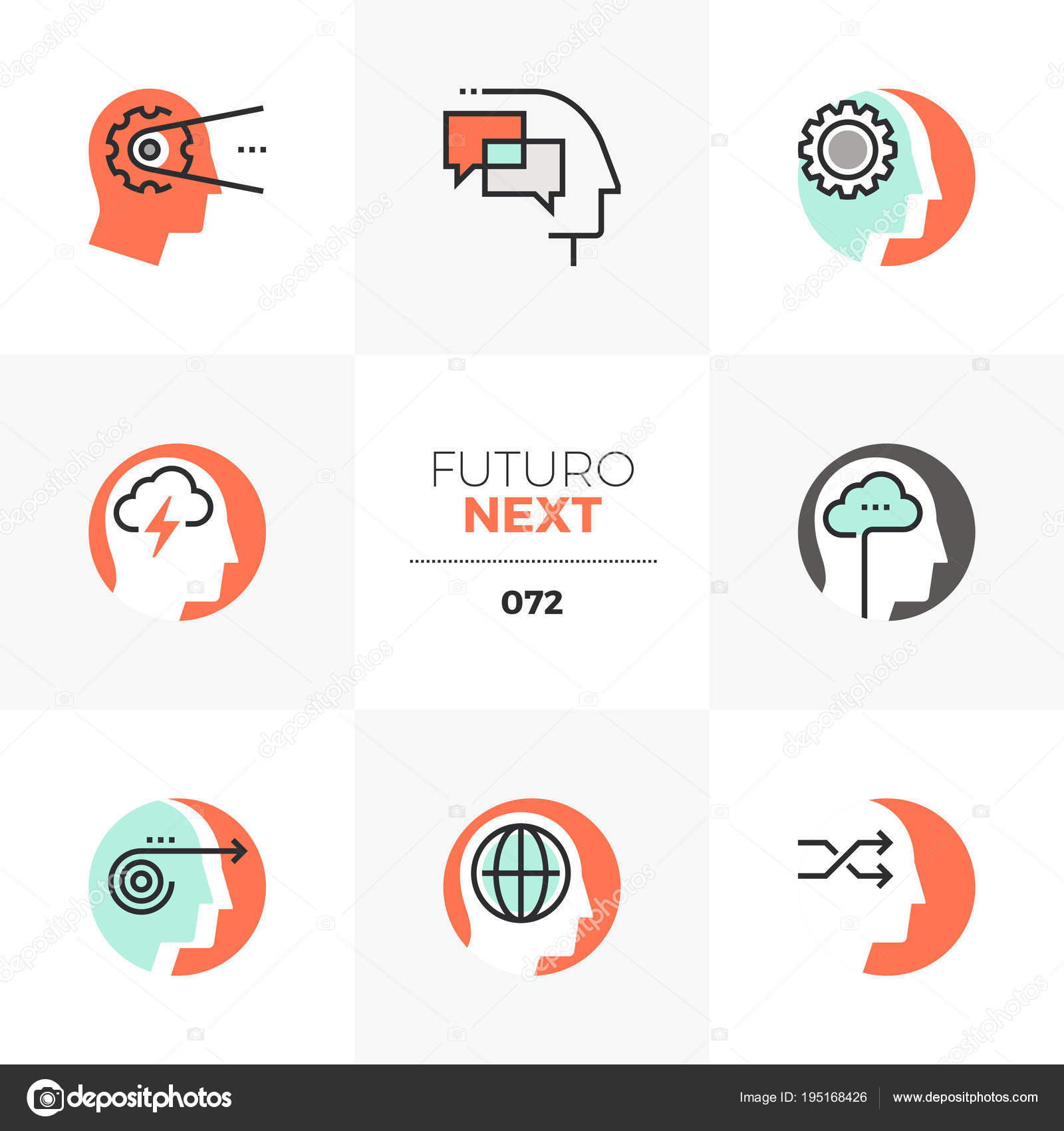 Emotional Intelligence Futuro Next Icons Stock Vector Image by ©bloomua ...