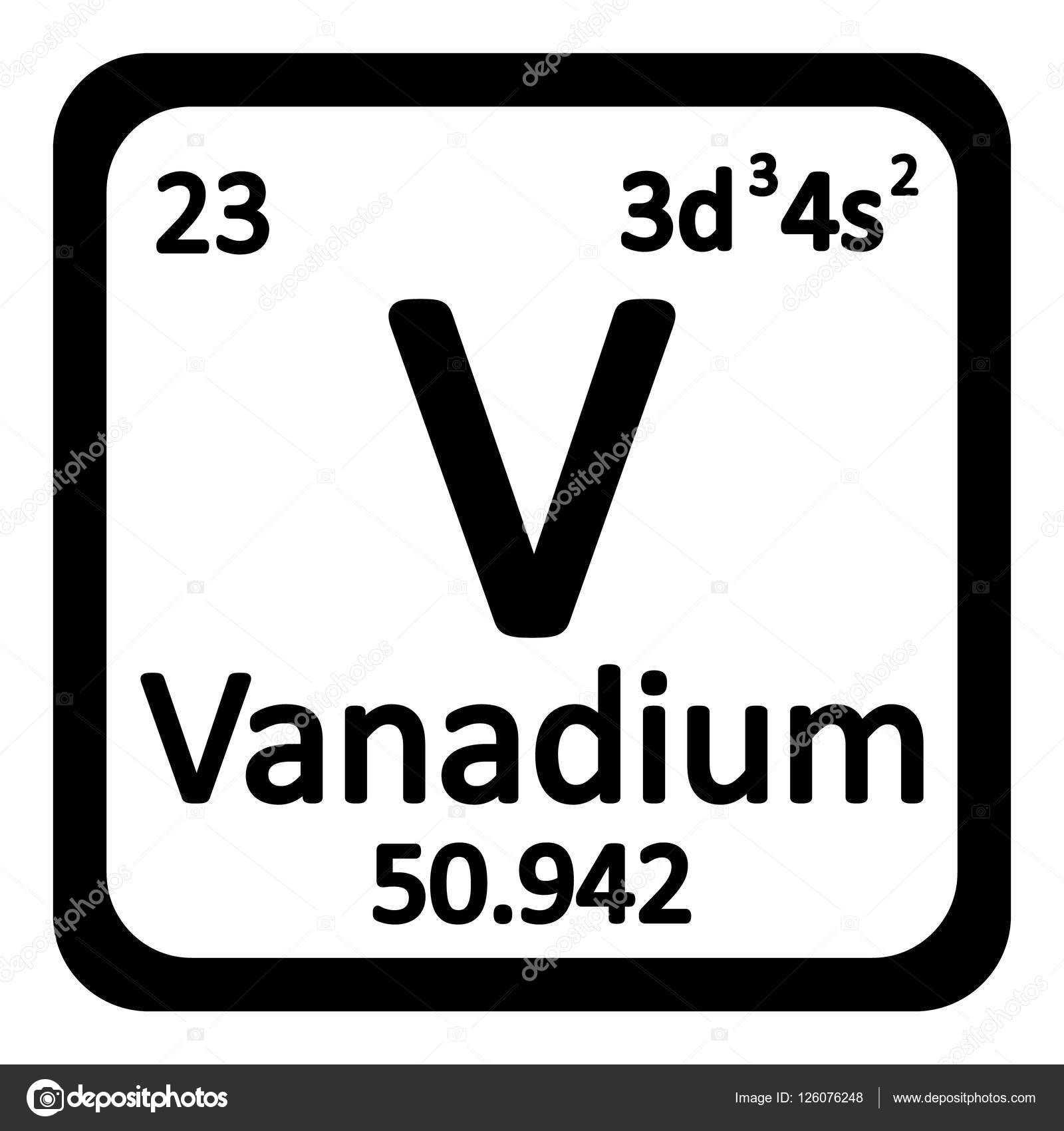 Periodic table element vanadium icon. Stock Vector Image by ©konstsem #126076248