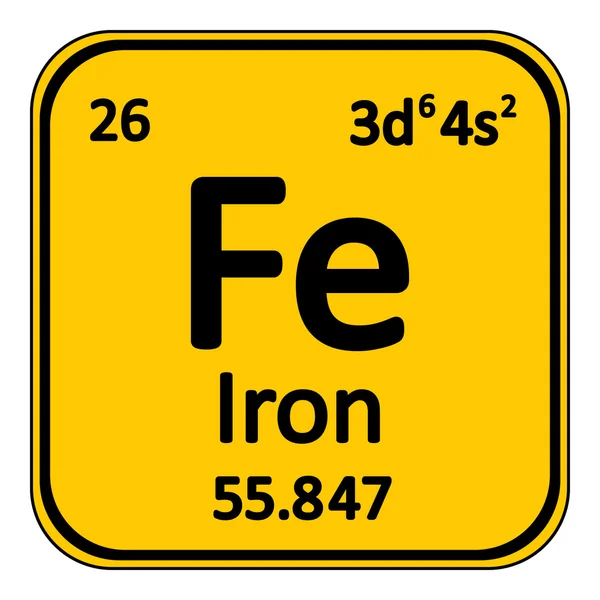 Icono de hierro elemento tabla periódica — Archivo Imágenes Vectoriales ...