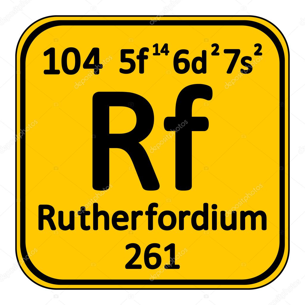 Icono de Tabla periodica elemento Rutherfordio — Archivo Imágenes ...