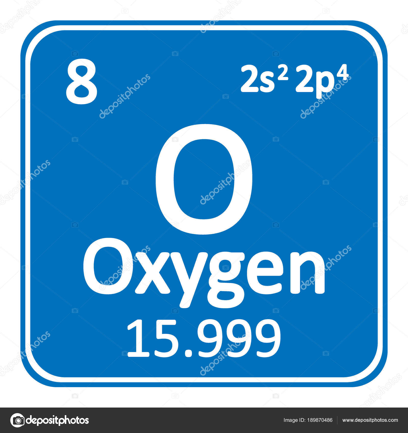 Periodic table element oxygen icon. — Stock Vector © konstsem #189870486