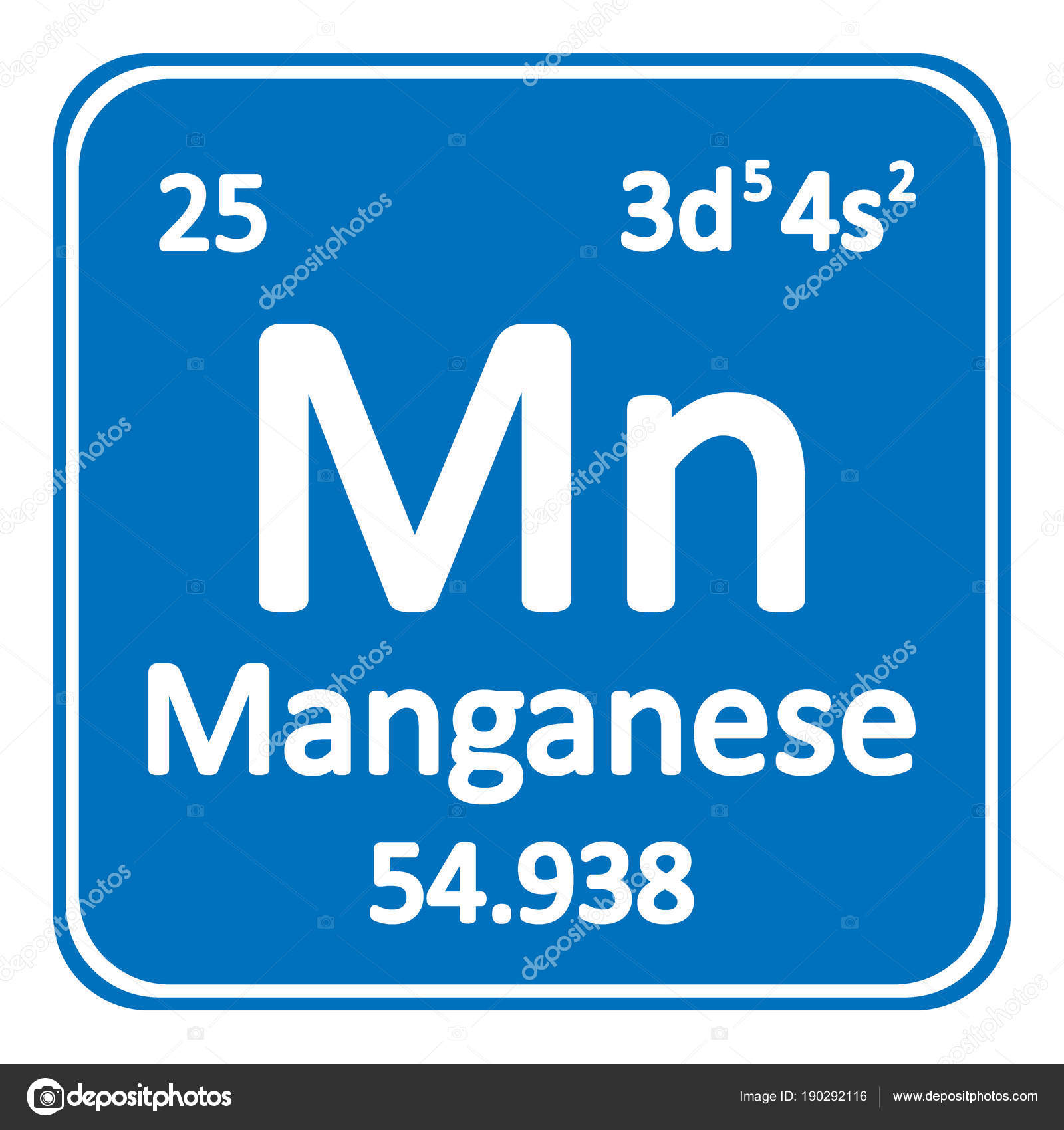 Periodic Table Element Manganese Icon Stock Vector Image By ©konstsem