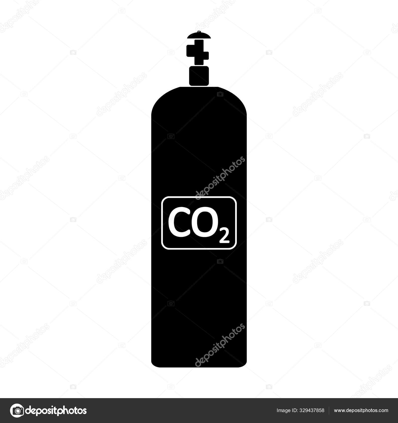 Carbon dioxide gas cylinde icon. Stock Vector Image by ©konstsem #329437858