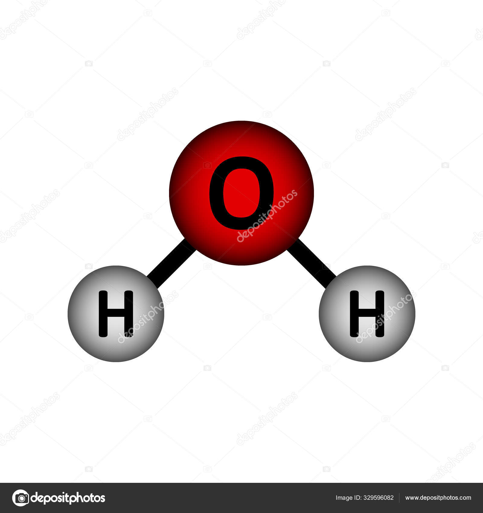 Water molecule icon. Stock Vector by ©konstsem 329596082