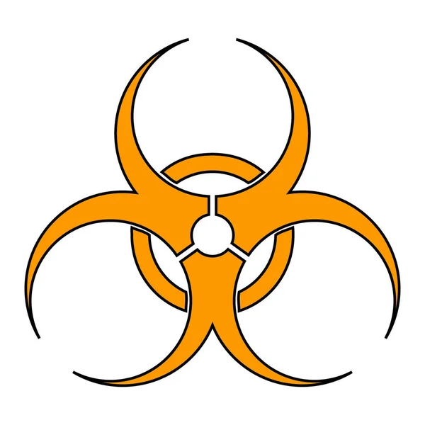 Biohazard Sign White Background Vector Illustration Stock Vector Image ...