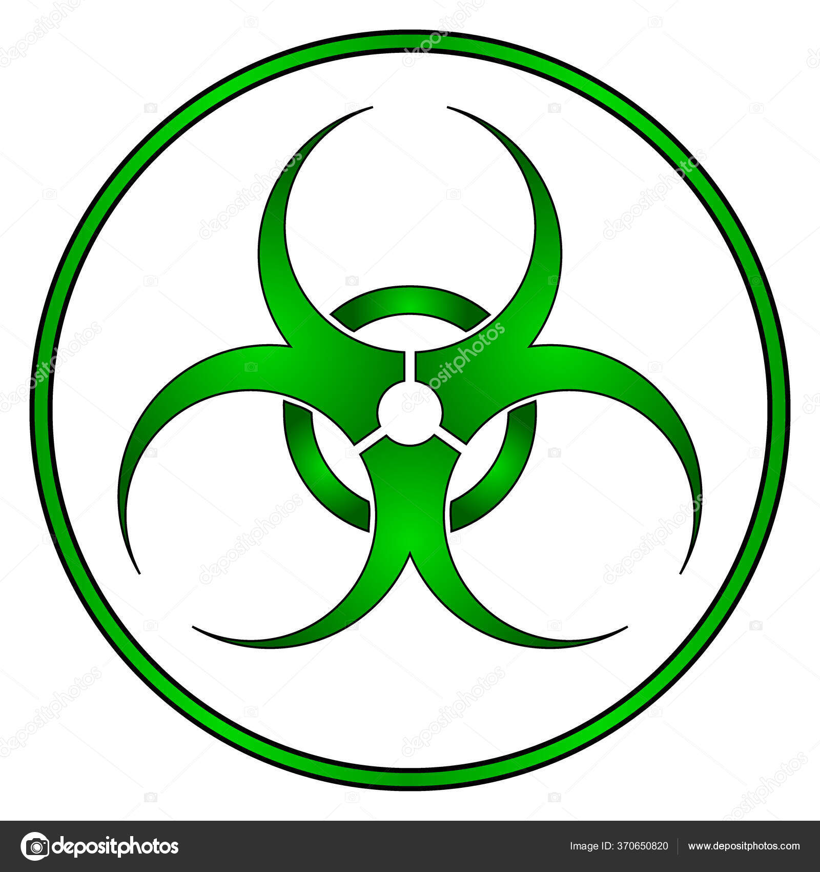 White Biohazard Logo