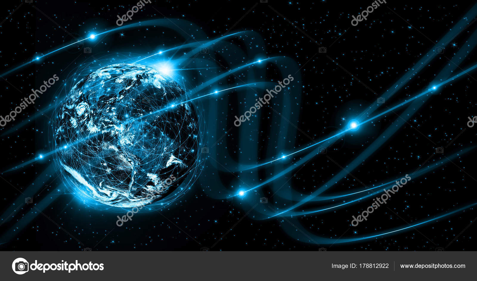 Earth from Space. Best Internet Concept of global business from ...