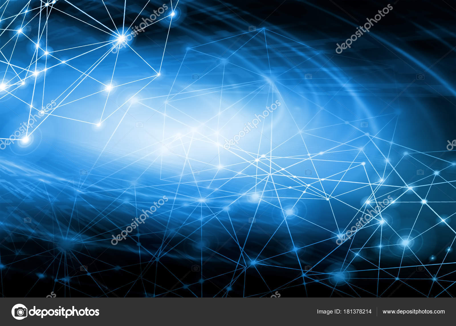 Abstract background with connected lines and dots for your design ...