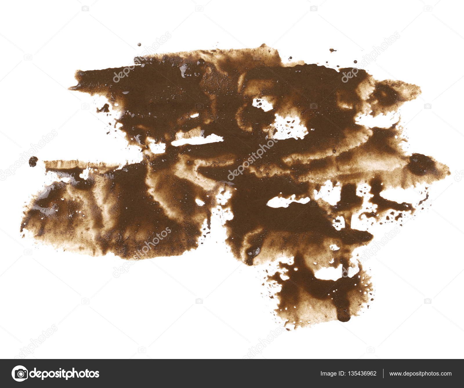Drops of mud sprayed isolated on white background, with clipping path ...
